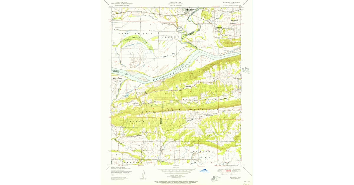 1948 Map of Mulberry, AR — High-Res | Pastmaps