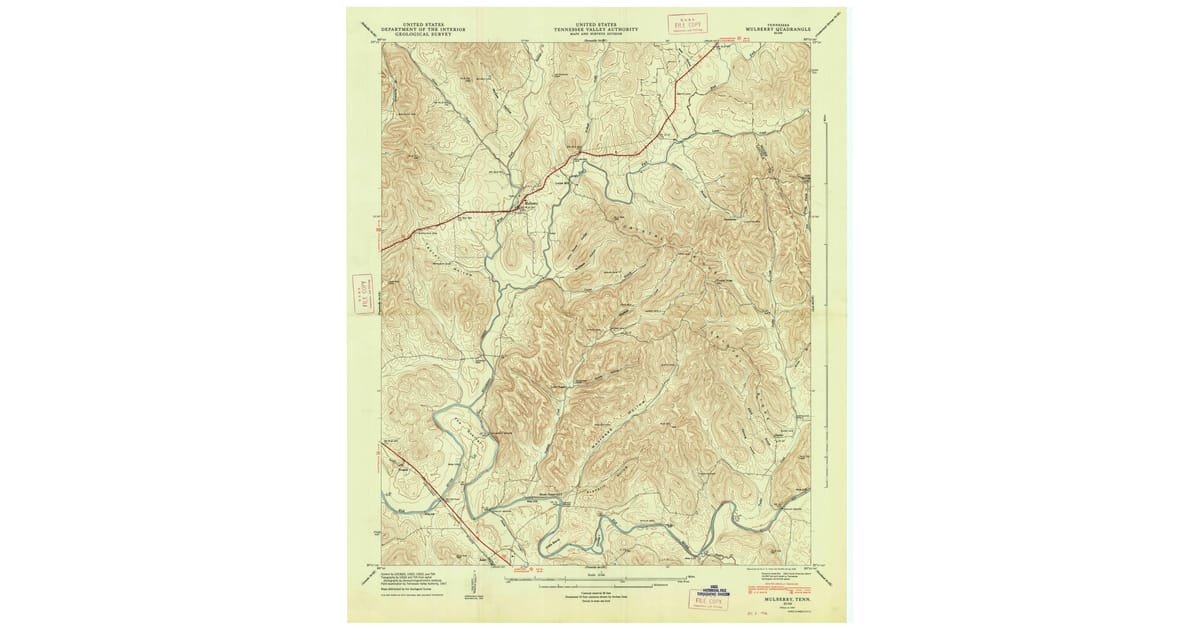 1947 Map of Mulberry, Lincoln County, TN — High-Res | Pastmaps