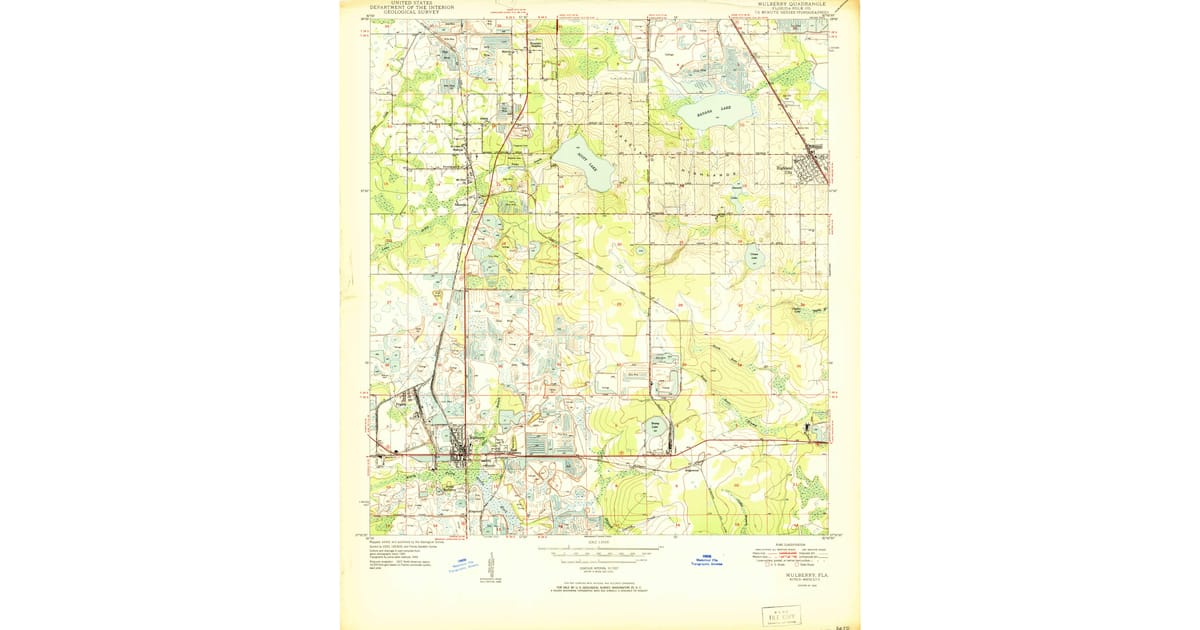 1950s Maps of Mulberry, FL | Pastmaps