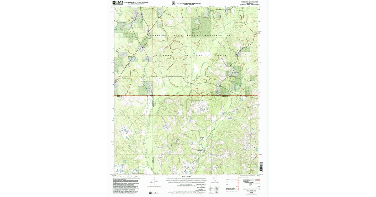 2000 Map of Mulberry, Wayne County, MS — High-Res | Pastmaps