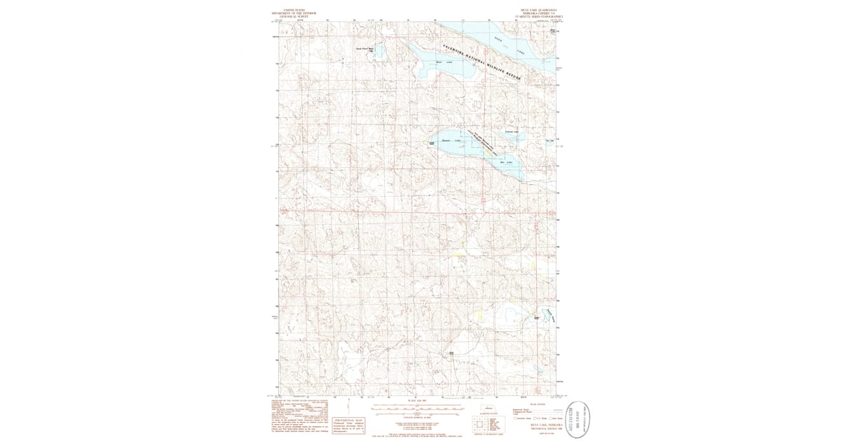 1985 Map of Mule Lake, Cherry County, NE — High-Res | Pastmaps