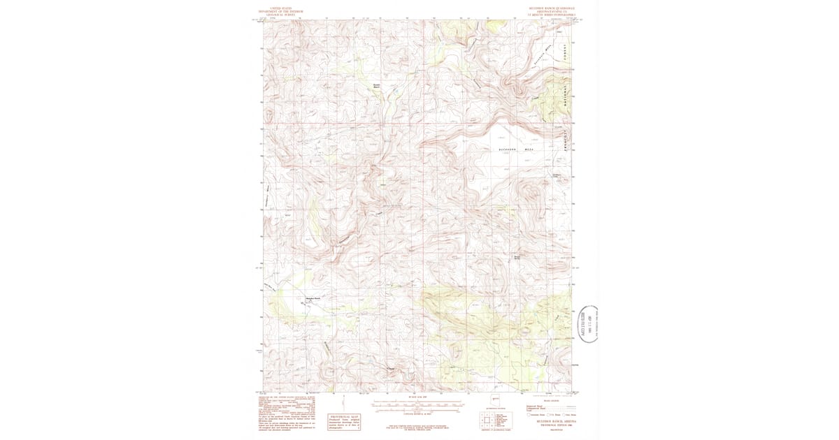 1986 Map of Muleshoe Ranch, Yavapai County, AZ — High-Res | Pastmaps
