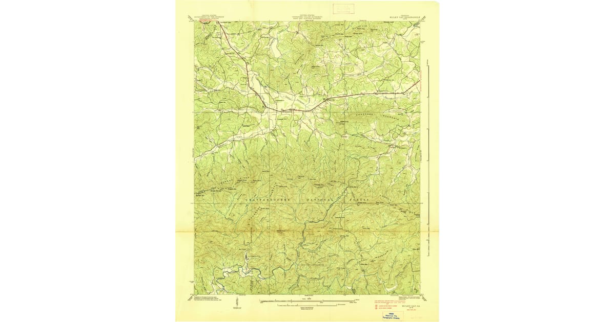 1938 Map of Mulky Gap, Union County, GA — High-Res | Pastmaps