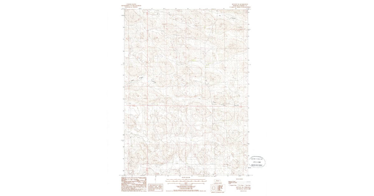 1987 Map of Mullen NE, Cherry County, NE — High-Res | Pastmaps
