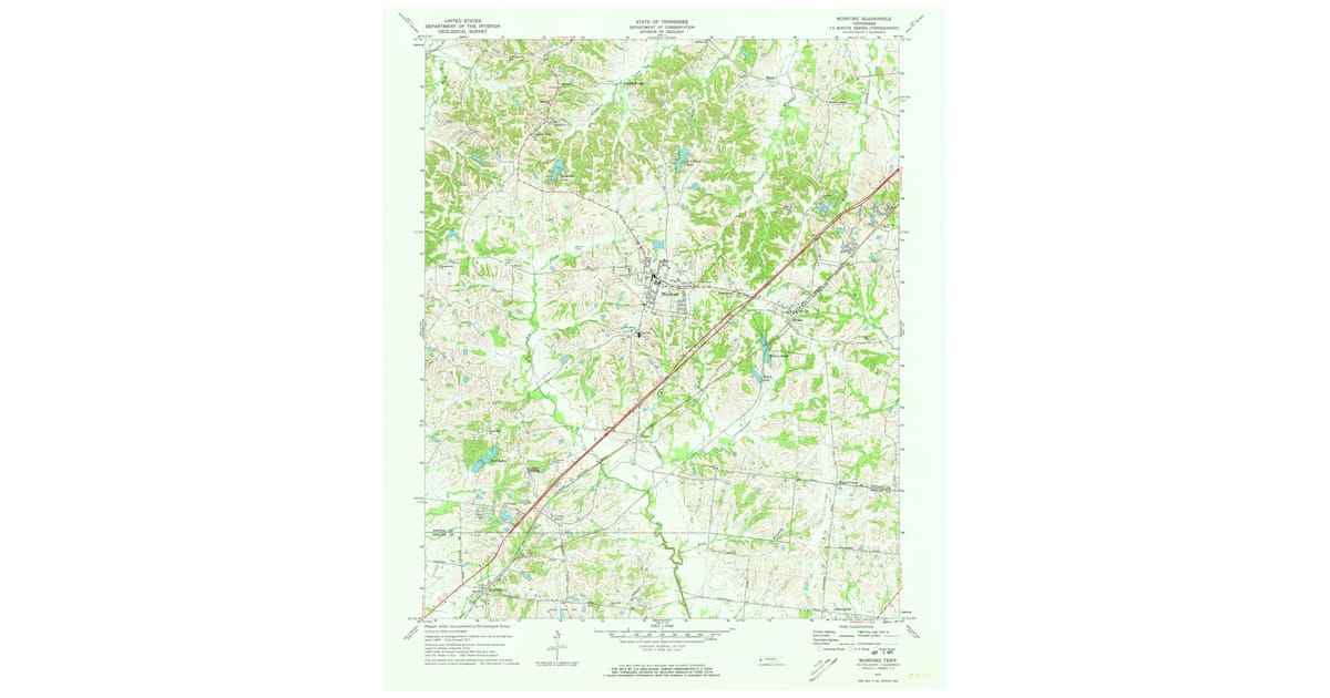 1971 Map of Munford, TN — High-Res | Pastmaps