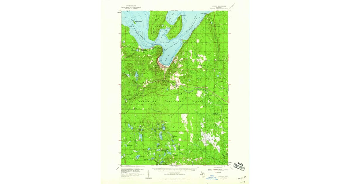 Old Maps of Williams Landing, MI for Metal Detecting | Pastmaps
