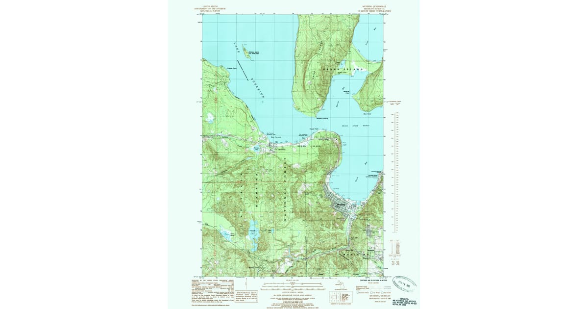 1985 Map of Munising, MI — High-Res | Pastmaps