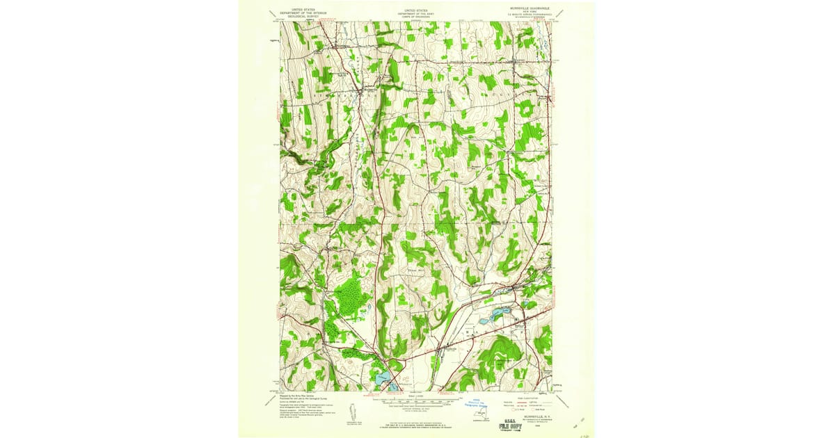 1943 Map of Munnsville, NY — High-Res | Pastmaps