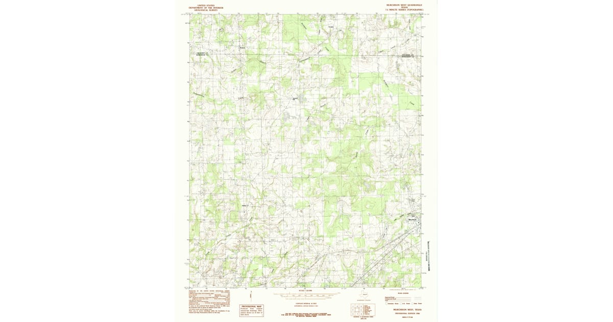 1984 Map of Murchison West, Henderson County, TX — High-Res | Pastmaps