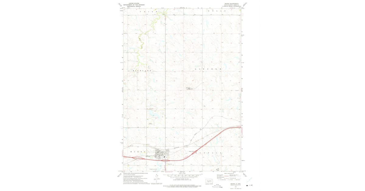 1972 Map of Murdo, SD — High-Res | Pastmaps