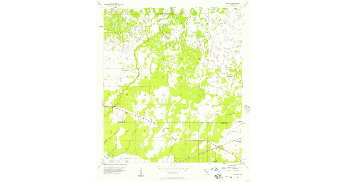 1956 Map of Murdock, Sarasota County, FL — High-Res | Pastmaps