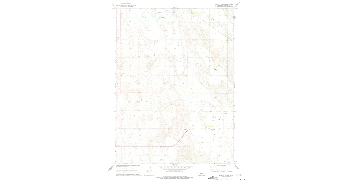 1972 Map of Murphy Table, Custer County, NE — High-Res | Pastmaps