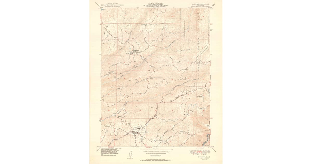 1949 Map of Murphys, CA — High-Res | Pastmaps