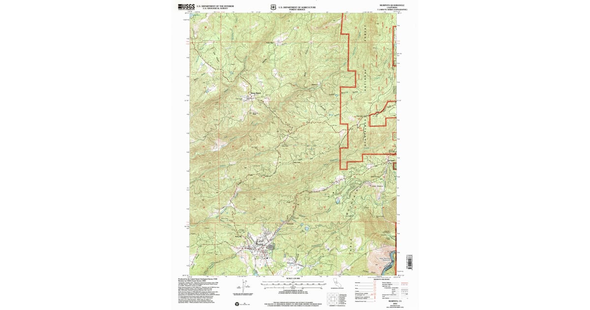 2001 Map of Murphys, CA — High-Res | Pastmaps
