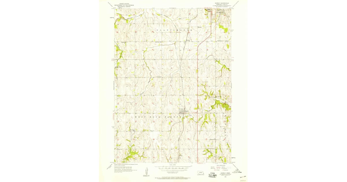 1956 Map of Murray, NE — High-Res | Pastmaps