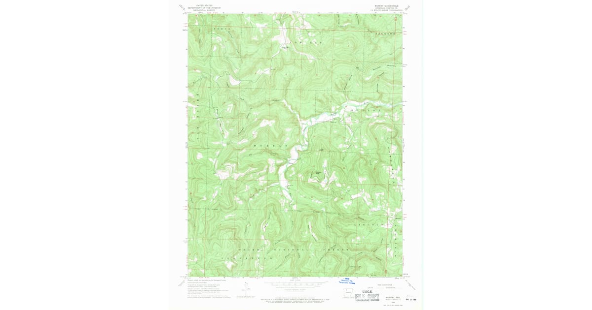 1968 Map of Murray, Newton County, AR — High-Res | Pastmaps