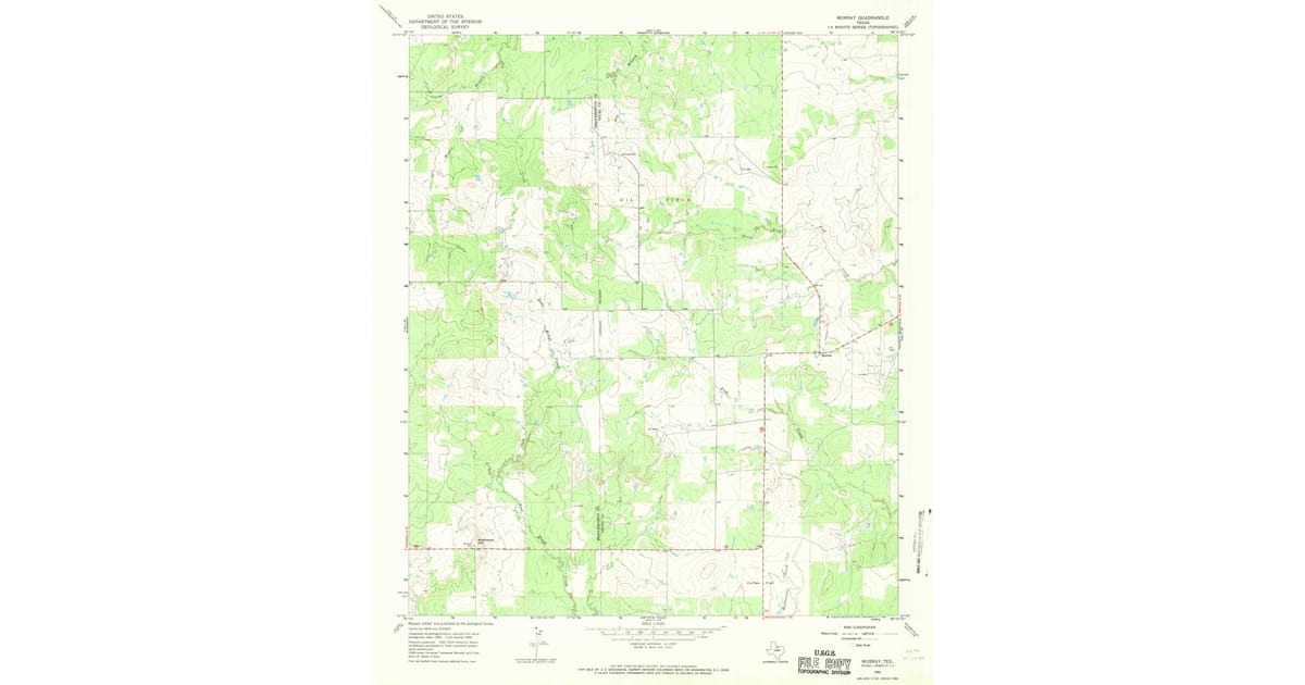 1966 Map of Murray, Young County, TX — High-Res | Pastmaps