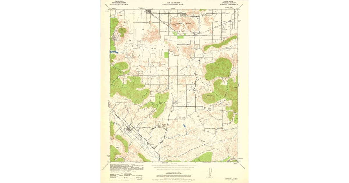 1940s Maps of Home Coming, Vintage Hills | Pastmaps