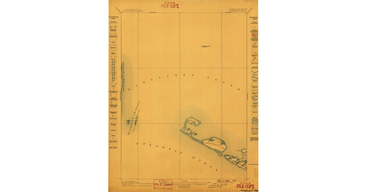 1899 Map of Muskeget, Nantucket County, MA — High-Res | Pastmaps