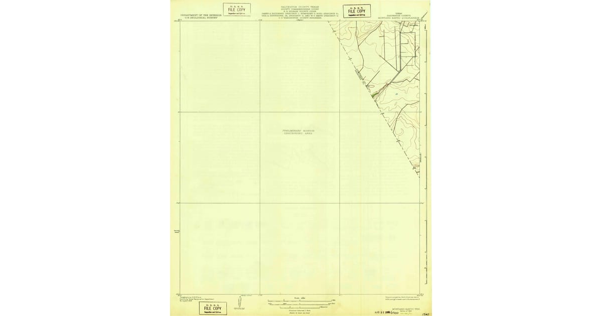 1932 Map of Mustang Bayou, Brazoria County, TX — High-Res | Pastmaps