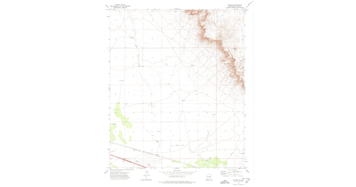 1972 Map of Myndus, Luna County, NM — High-Res | Pastmaps