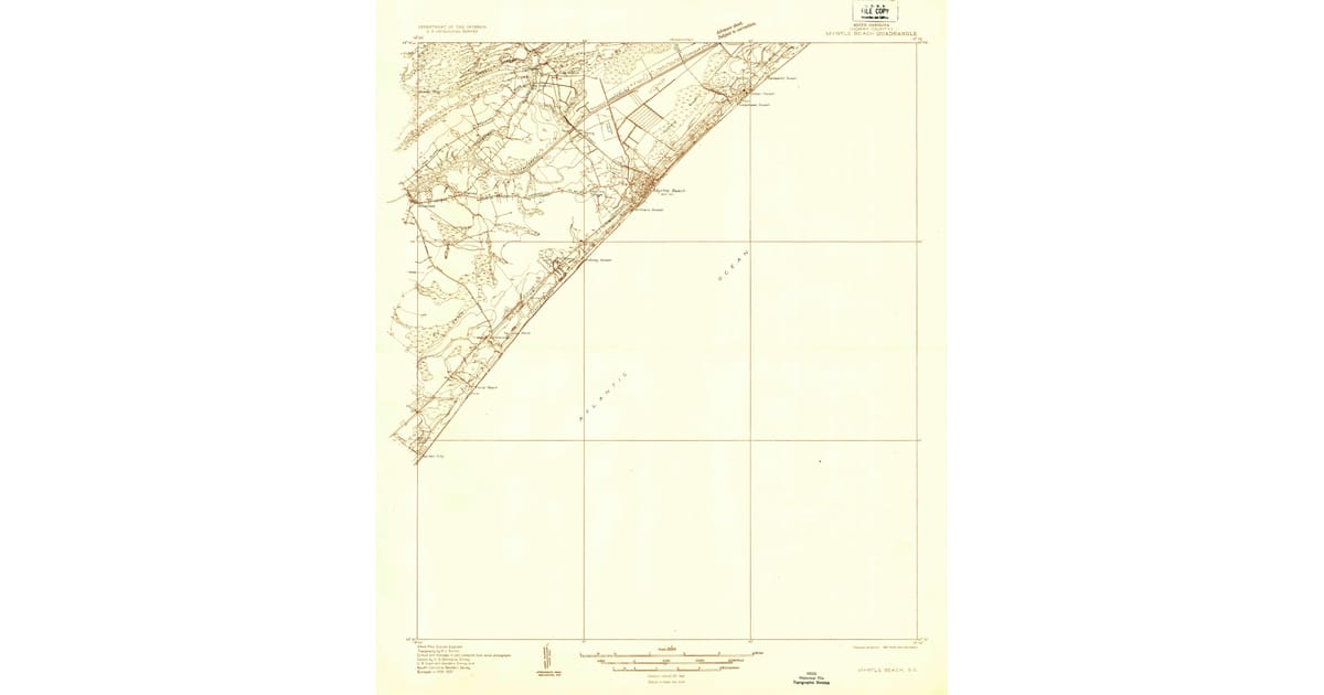 Old Maps of Myrtle Beach, SC for Hiking & Exploration | Pastmaps