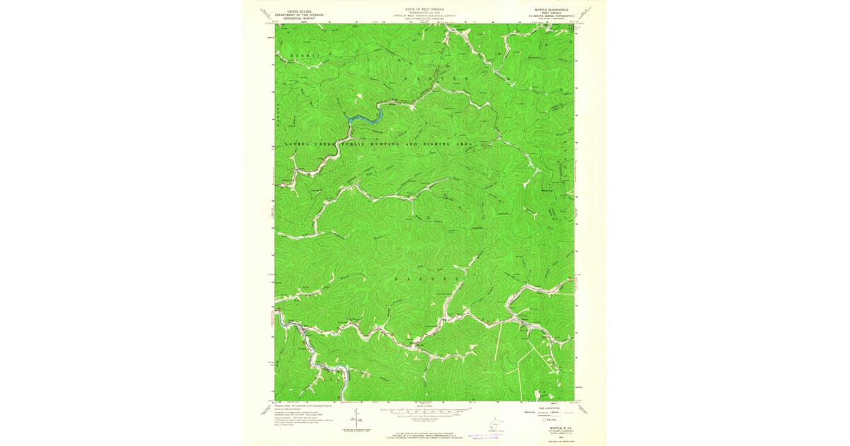 1963 Map of Myrtle, Mingo County, WV — High-Res | Pastmaps