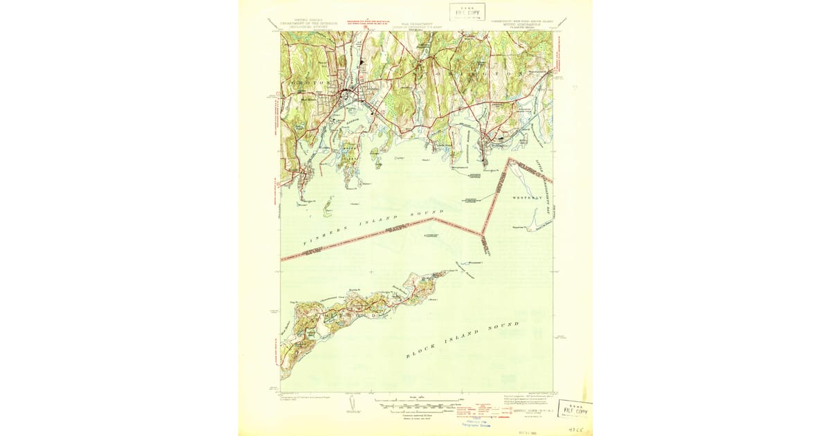 1944 Map of Mystic, CT — High-Res | Pastmaps