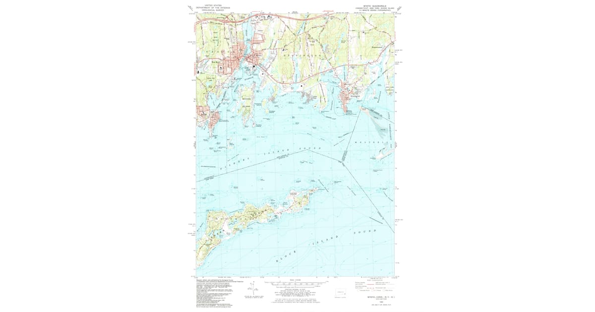 1984 Map of Mystic, CT — High-Res | Pastmaps