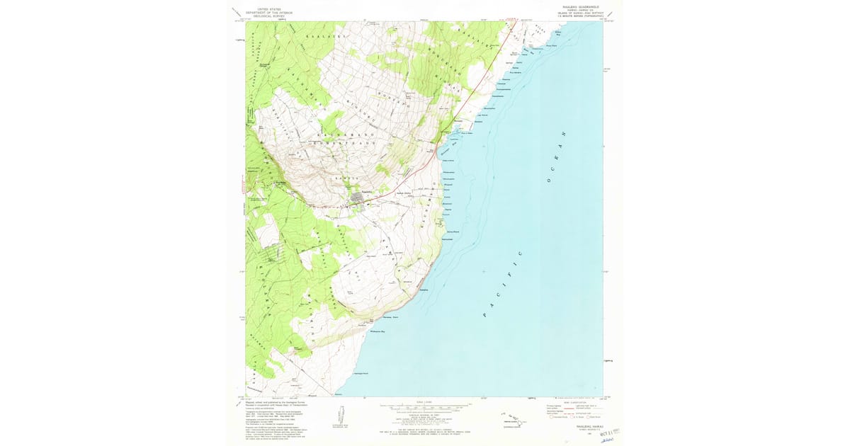 1981 Map of Naalehu, HI — High-Res | Pastmaps