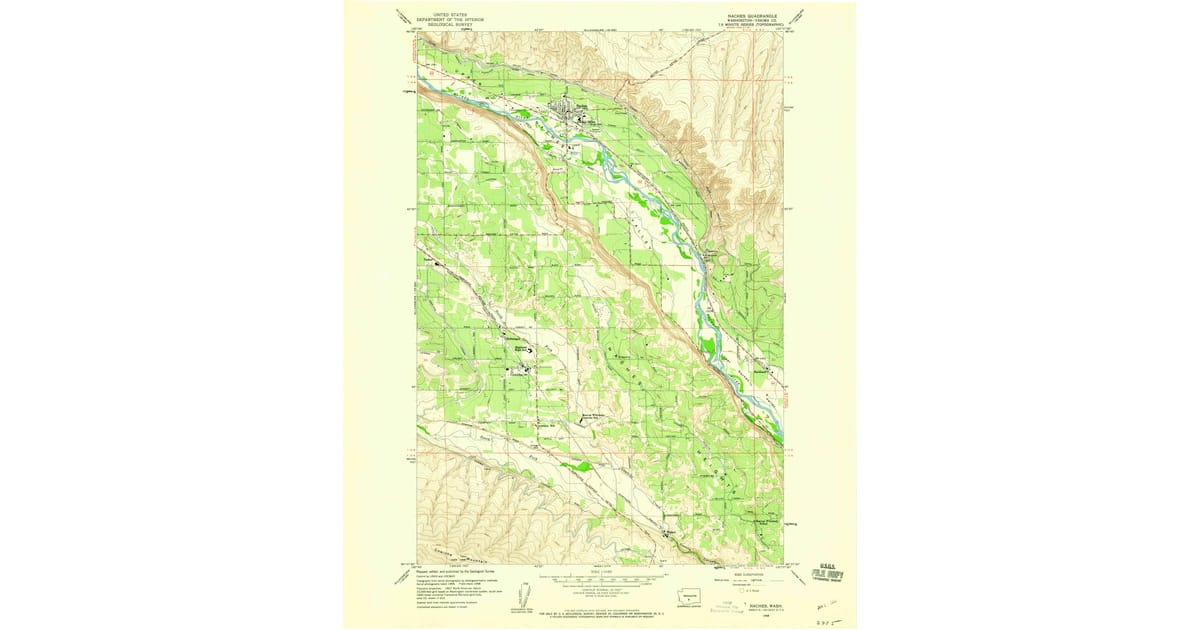 1958 Map of Naches, WA — High-Res | Pastmaps