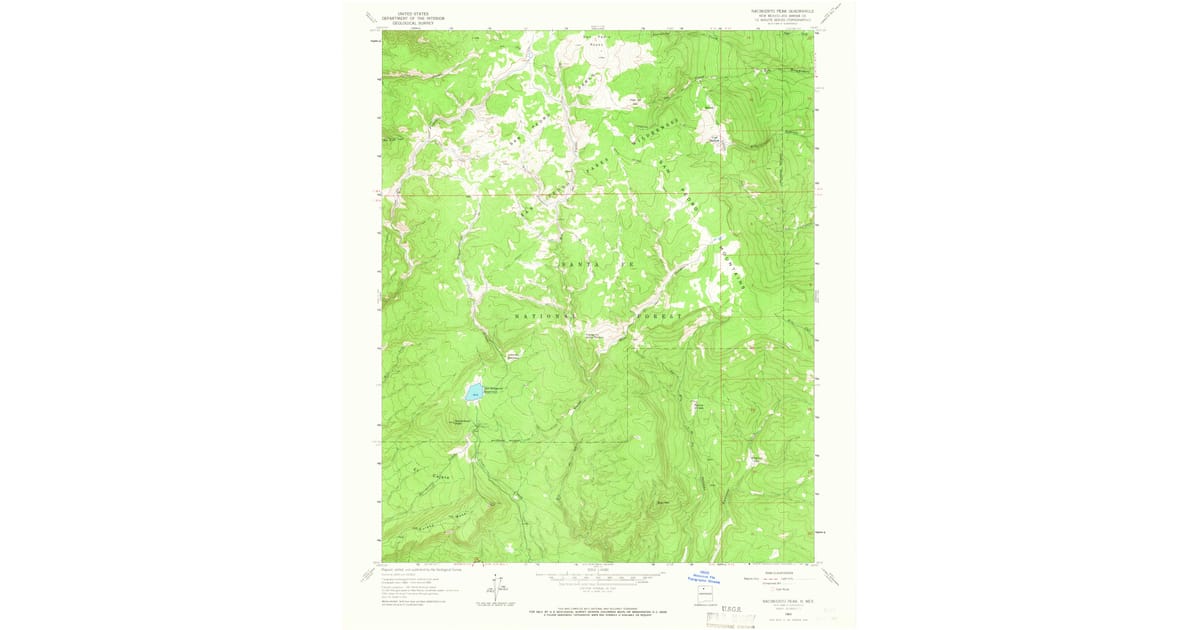 1963 Map of Nacimiento Peak, Rio Arriba County, NM — High-Res | Pastmaps