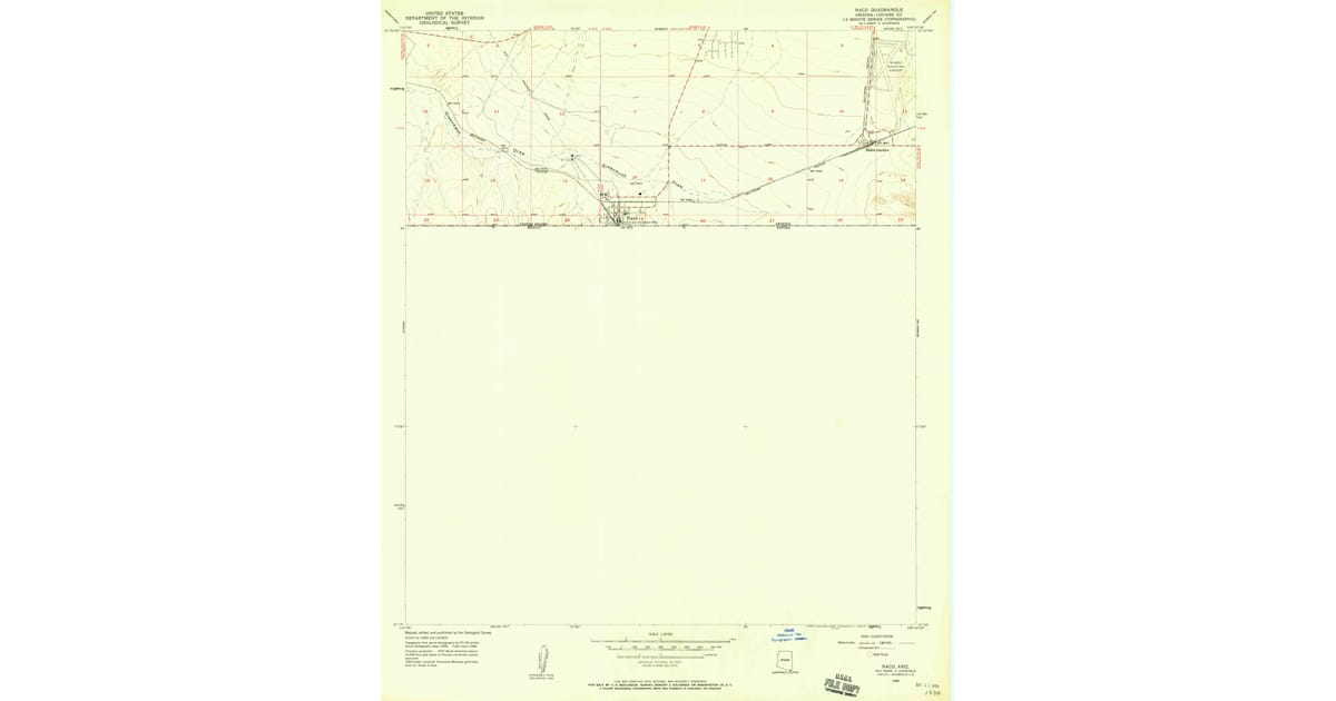 1958 Map of Naco, AZ — High-Res | Pastmaps