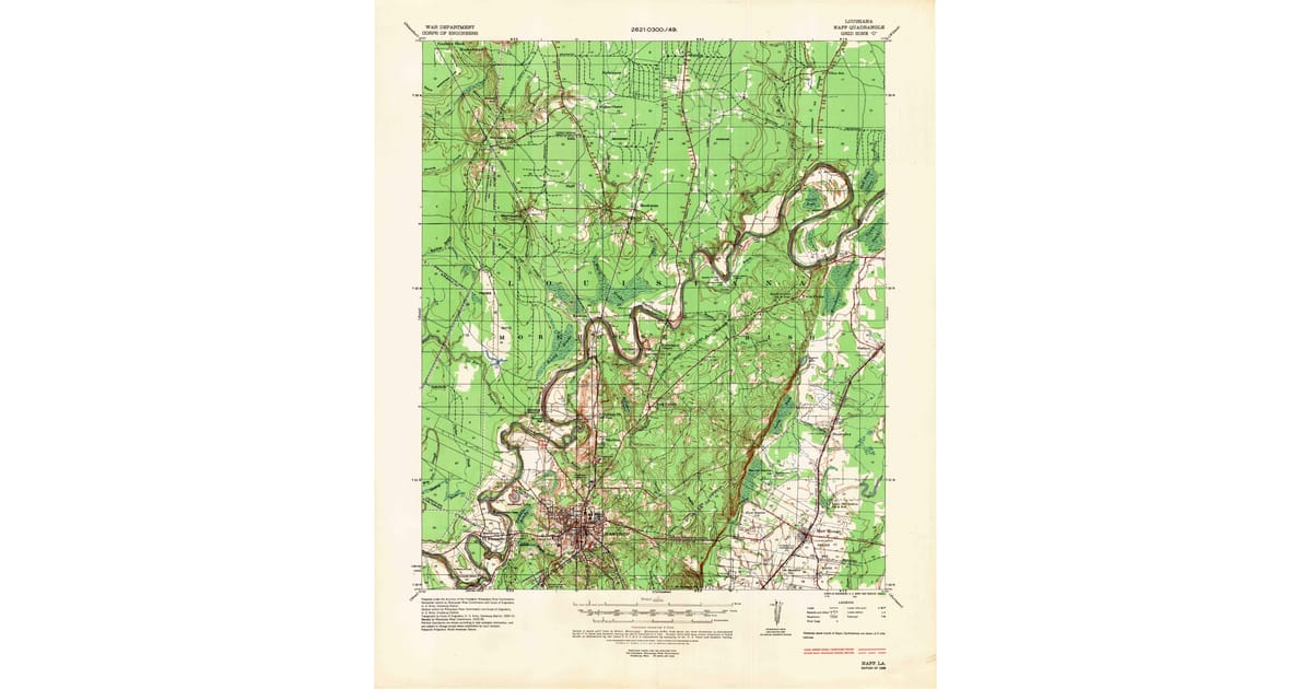 Old Maps of Mer Rouge, LA for Genealogy | Pastmaps