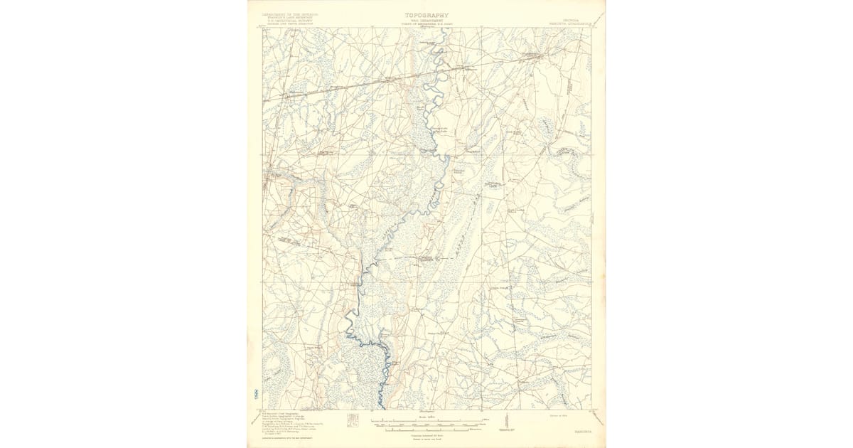 1918 Map of Nahunta, GA — High-Res | Pastmaps