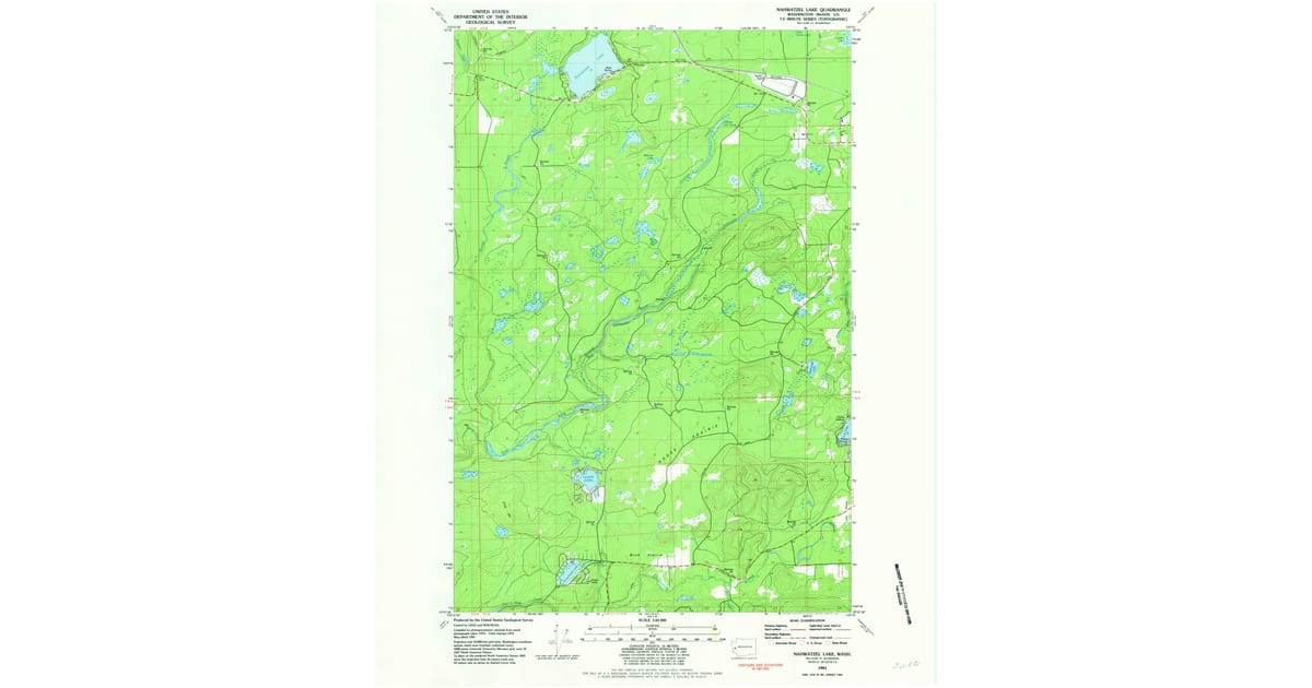 1981 Map of Nahwatzel Lake, Mason County, WA — High-Res | Pastmaps