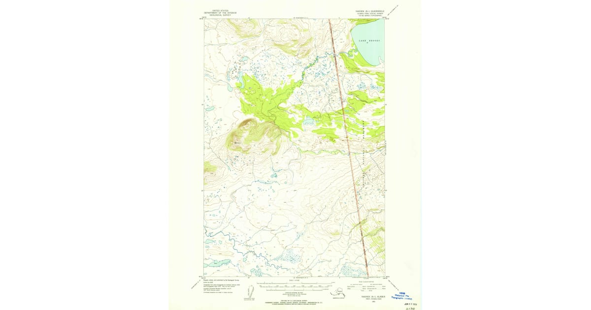 1951 Map of Naknek B-1, Lake and Peninsula Borough, AK — High-Res ...