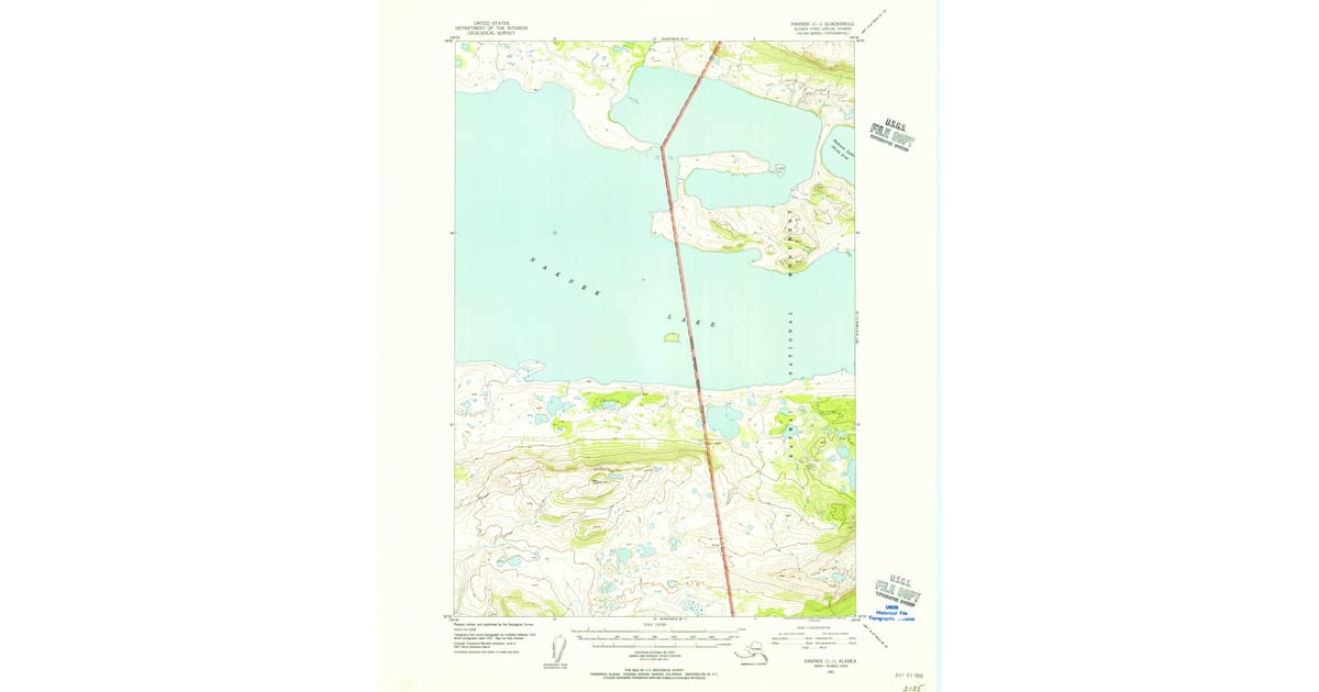 1951 Map of Naknek C-1, Lake and Peninsula Borough, AK — High-Res ...