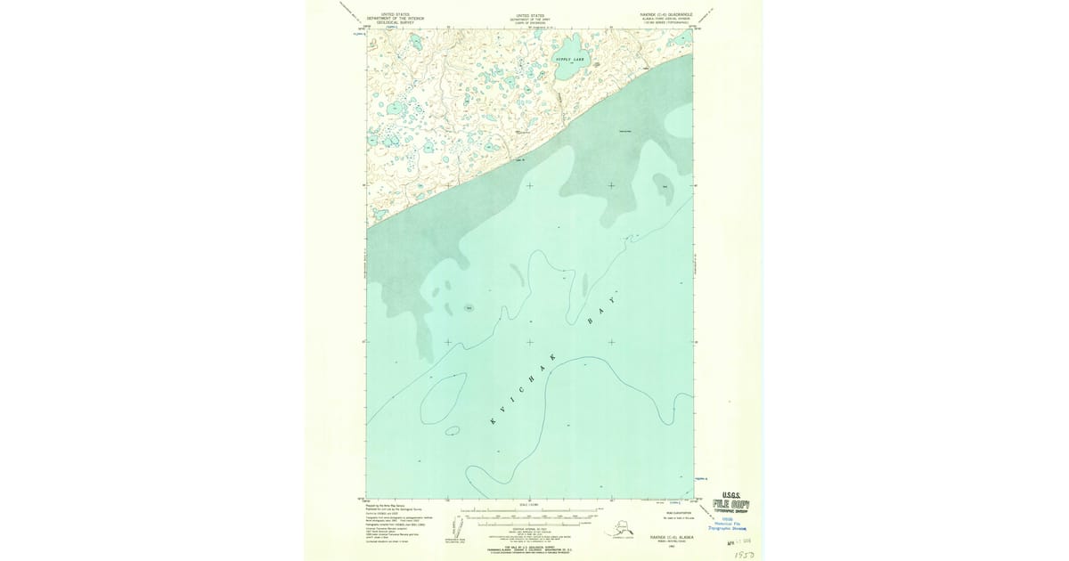 1952 Map of Naknek C-6, Lake and Peninsula Borough, AK — High-Res ...