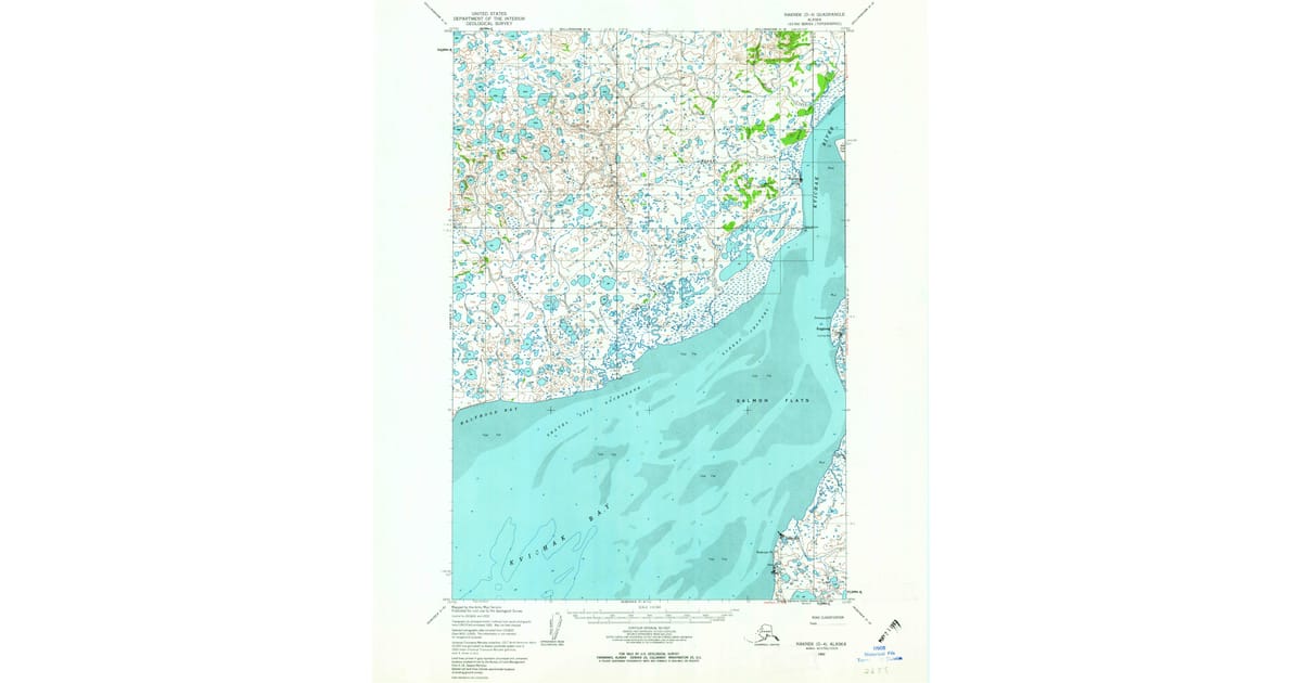 1952 Map of Naknek D-4, Bristol Bay Borough, AK — High-Res | Pastmaps