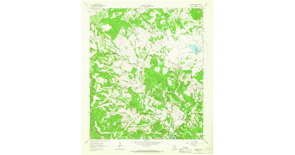 1962 Map of Nameless, Travis County, TX — High-Res | Pastmaps