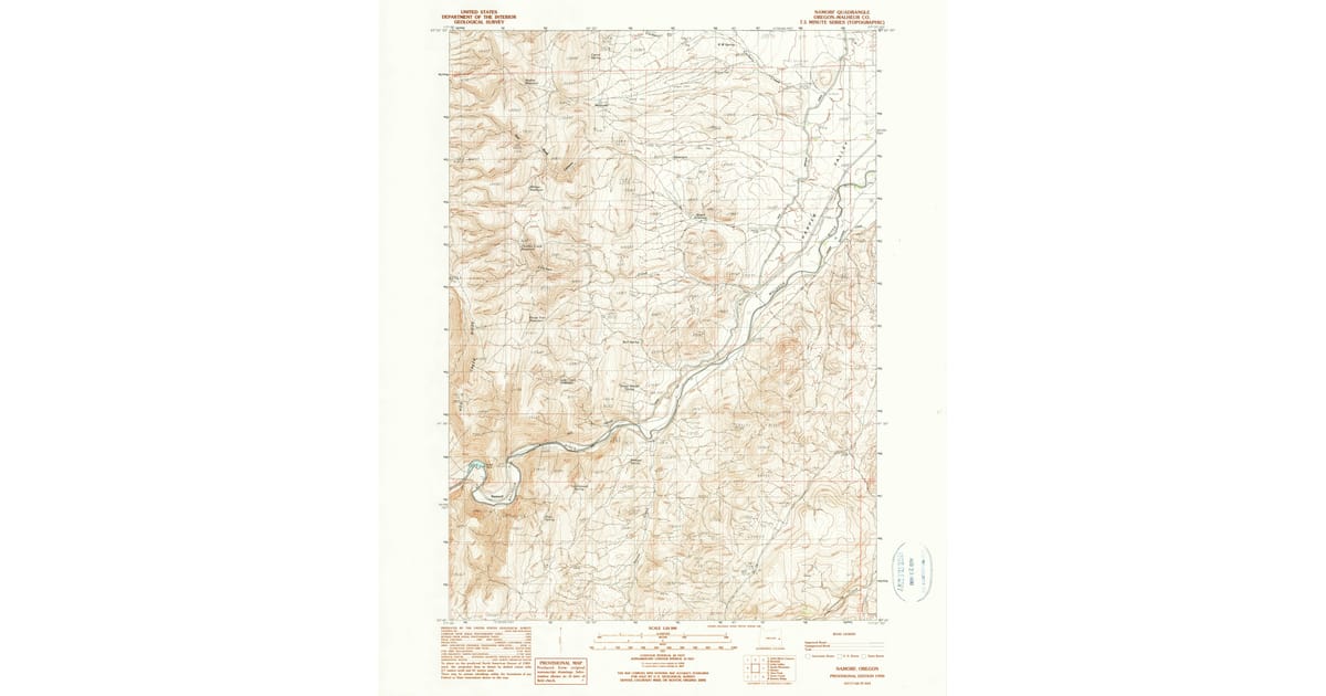 1990 Map of Namorf, Malheur County, OR — High-Res | Pastmaps