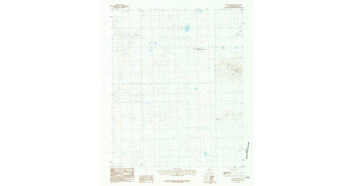 1984 Map of Nance Ranch, Randall County, TX — High-Res | Pastmaps