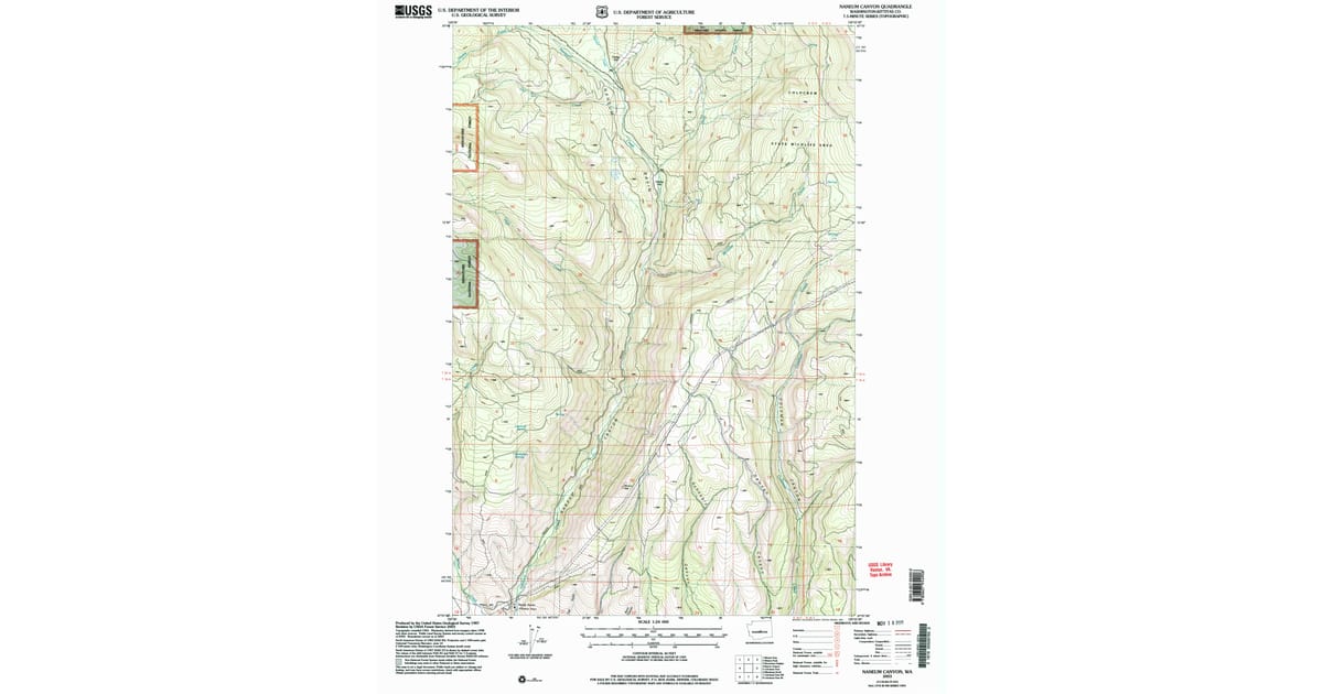2003 Map of Naneum Canyon, Kittitas County, WA — High-Res | Pastmaps