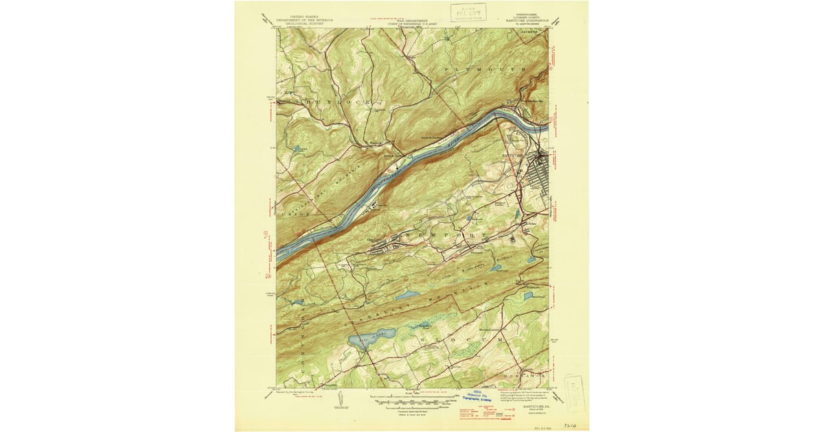 1946 Map of Nanticoke, PA — High-Res | Pastmaps