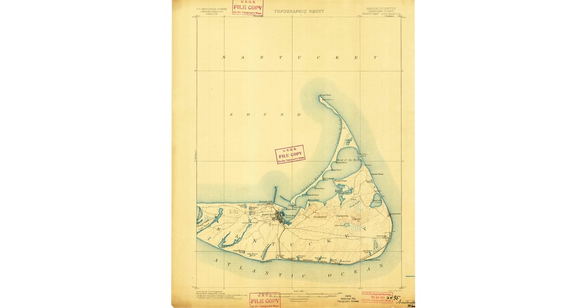 1901 Map of Nantucket, Nantucket County, MA — High-Res | Pastmaps