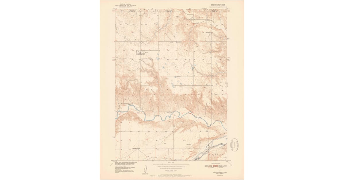 1951 Map of Naper, NE — High-Res, 1951 Print #2 | Pastmaps