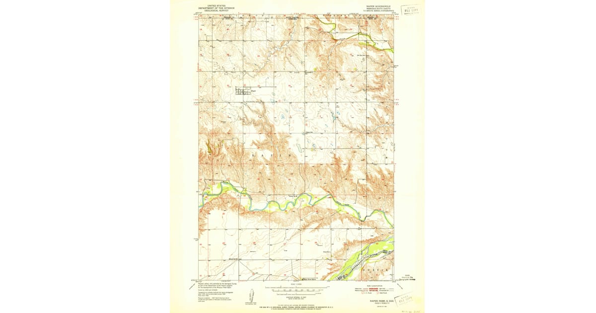 1951 Map of Naper, NE — High-Res | Pastmaps