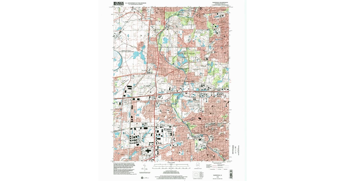 1998 Map of Naperville, IL — High-Res | Pastmaps