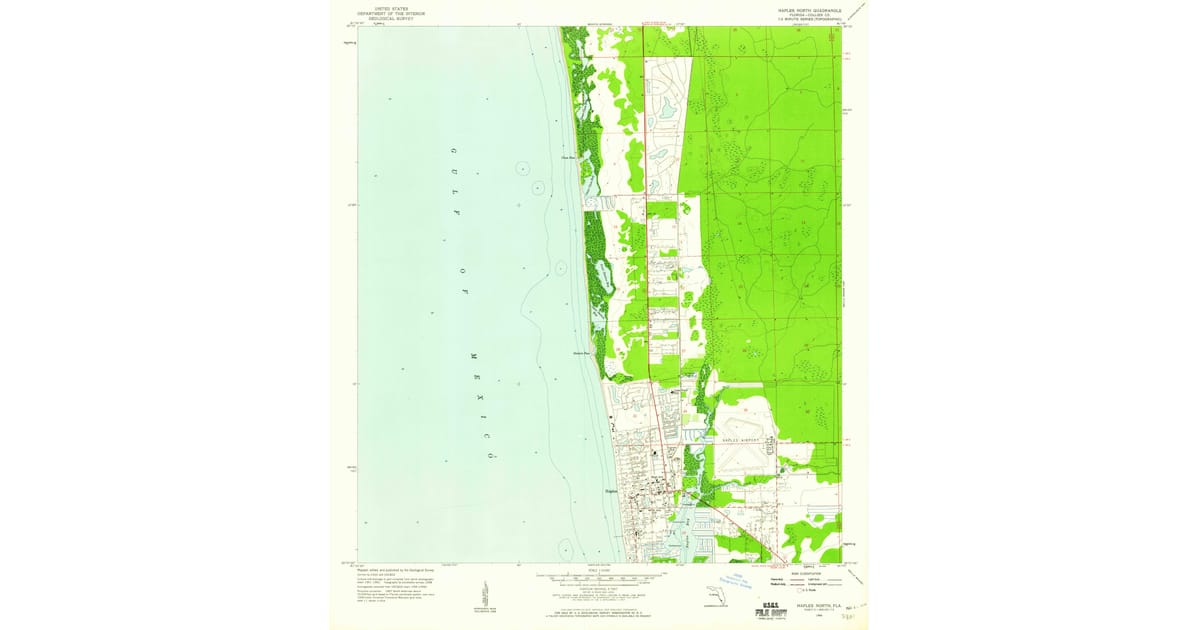 1958 Map of Naples North, Collier County, FL — High-Res | Pastmaps